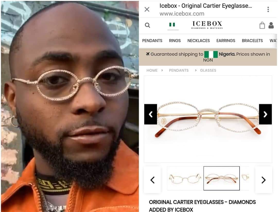 See the cost of Davido glasses – naomithebossblog